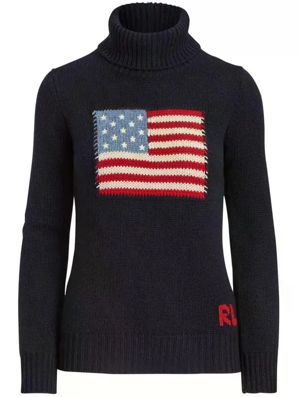 Ralph Lauren Flag Cashmere Sweater - Blue