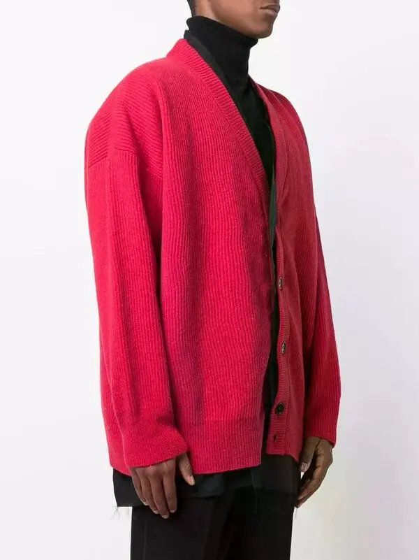 Raf Simons Layered Virgin Wool Cardigan