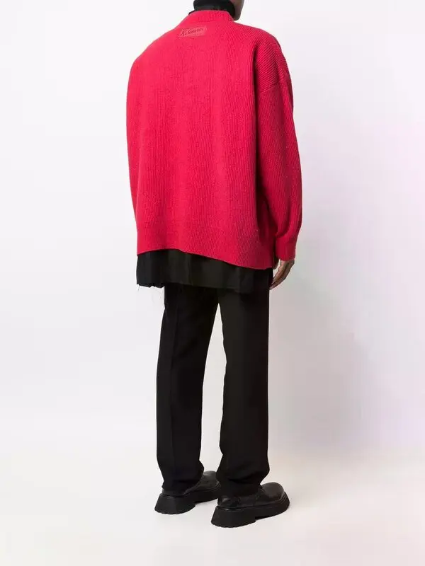 Raf Simons Layered Virgin Wool Cardigan