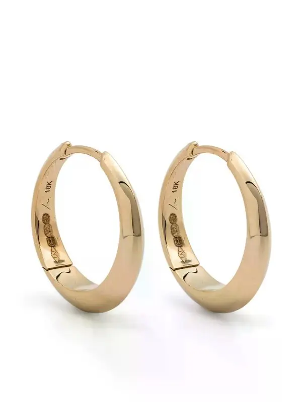 Lizzie Mandler 18kt Yellow Large Crescent Hoop Earrings - Gold