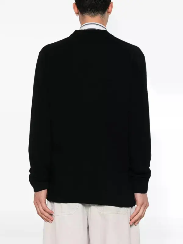 Maison Kitsuné Bold Fox Head-patch Cardigan - Black