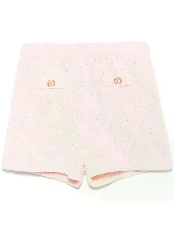 TWINSET Oval T-buttons Knitted Shorts - Pink