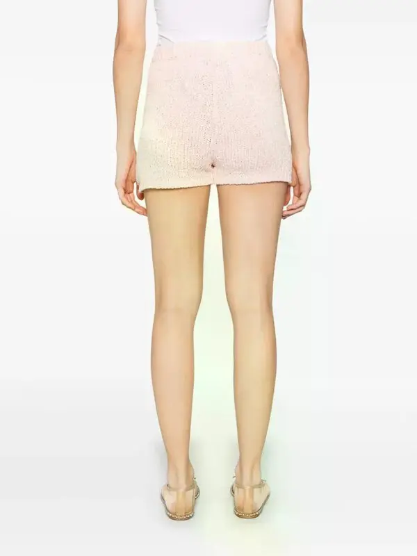 TWINSET Knitted Shorts With Oval T-buttons - Pink