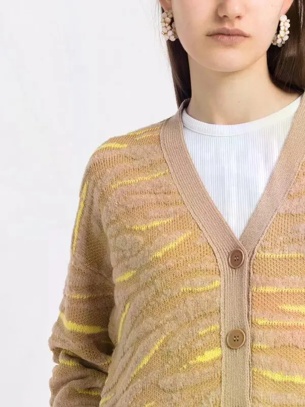 Stella McCartney Tiger-pattern Knitted Cardigan