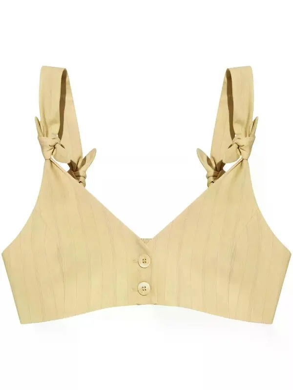 GANNI Knot-detail Cropped Top