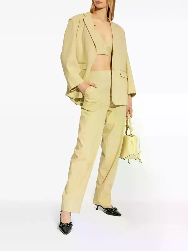 GANNI Knot-detail Cropped Top