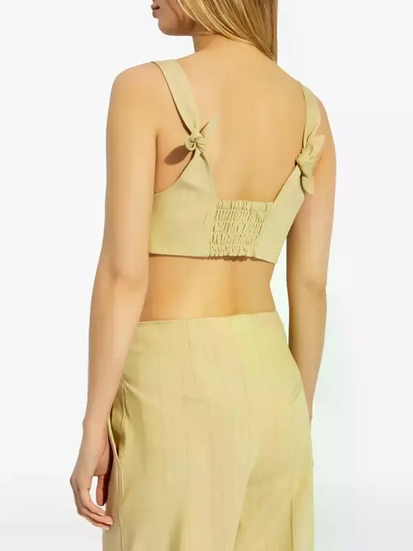 GANNI Knot-detail Cropped Top