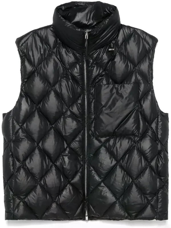JIL SANDER Quilted Gilet - Black