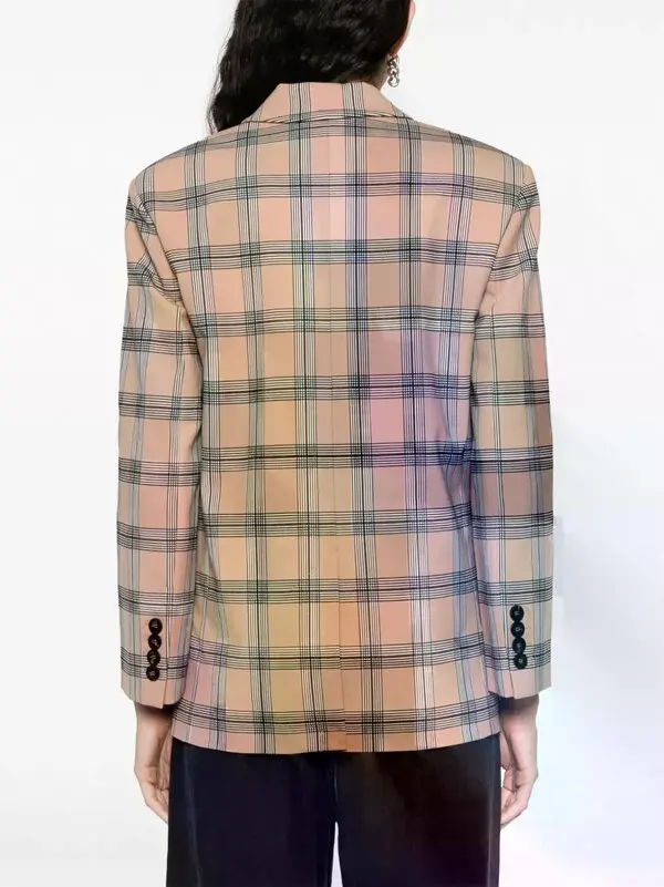 Zimmermann Luminosity Checked Double-breasted Blazer