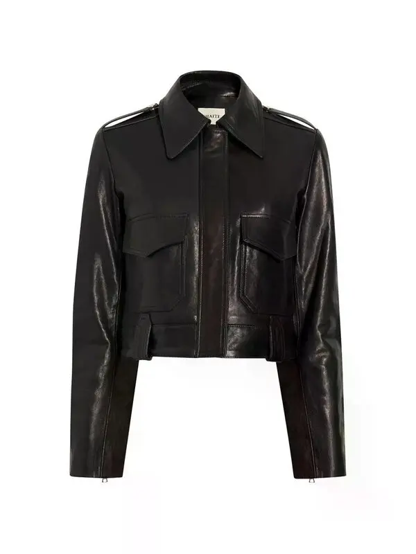 Khaite Cordelia Leather Moto Jacket