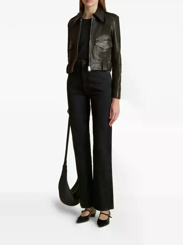Khaite Cordelia Leather Moto Jacket
