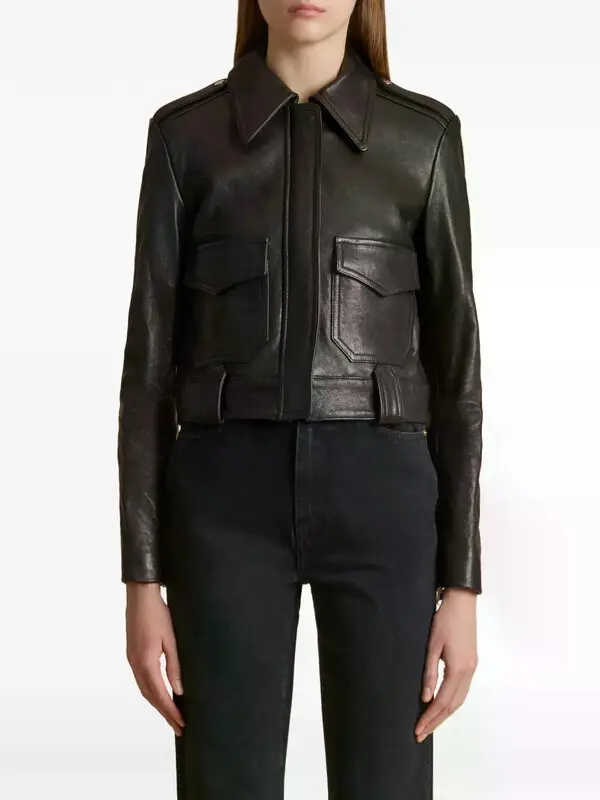 Khaite Cordelia Leather Moto Jacket