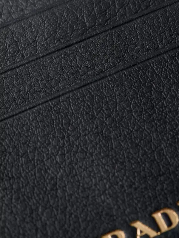 Prada Logo-stamp Leather Card Holder