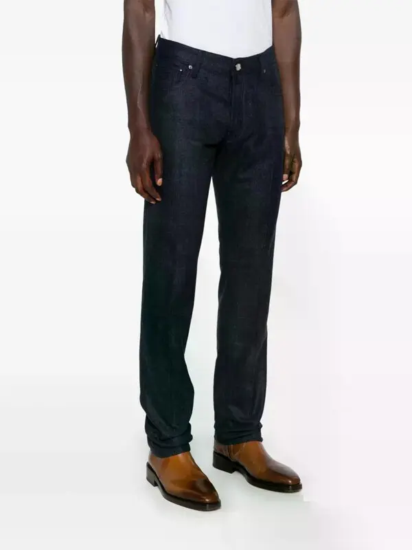 Jacob Cohen Prince Of Wales Check Virgin Wool Blend Flannel Trousers
