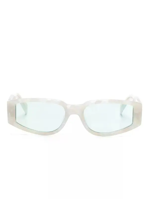 PAURA Vegas Rectangle-frame Sunglasses - Neutrals