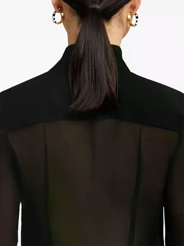 AMI Paris Sheer Silk Maxi Dress