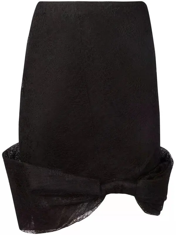 Nina Ricci Lace Bow Skirt - Black