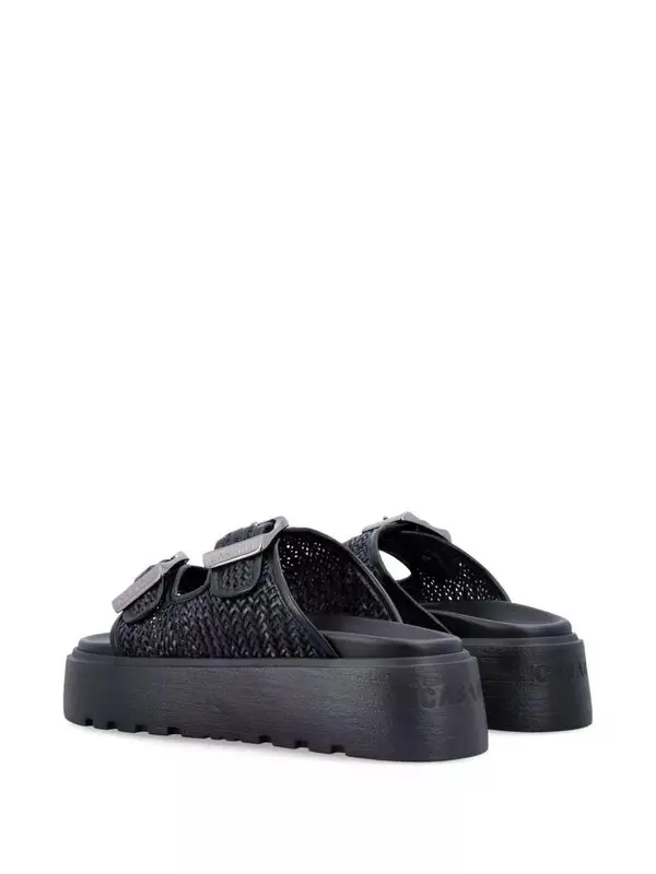 Casadei Plaid-embellished Platform Sandals