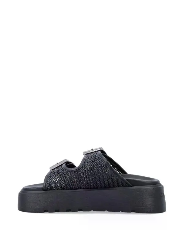 Casadei Plaid-embellished Platform Sandals