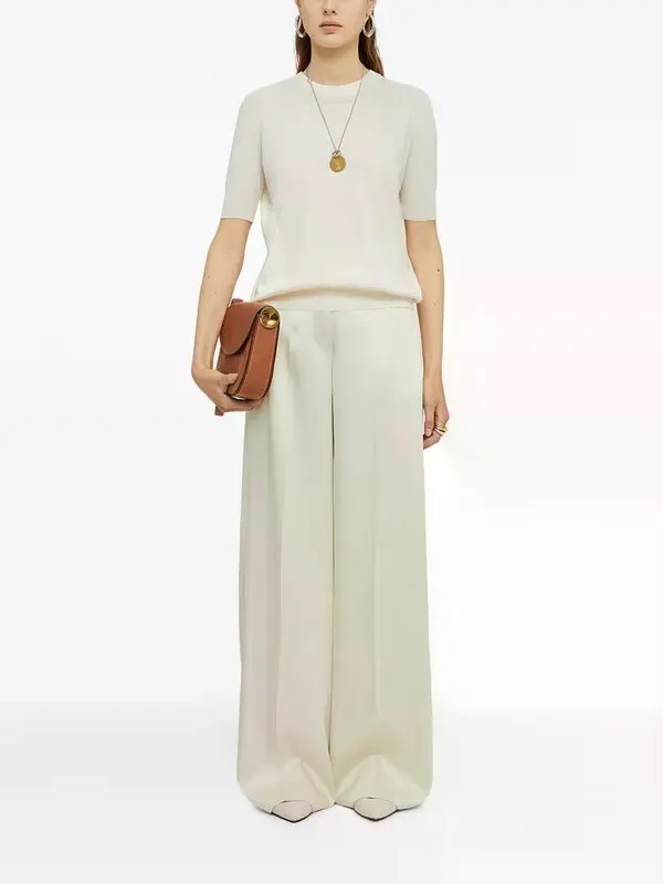 JIL SANDER Wide-leg Tailored Trousers - White