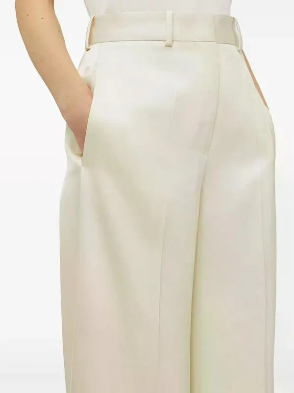 JIL SANDER Wide-leg Tailored Trousers - White
