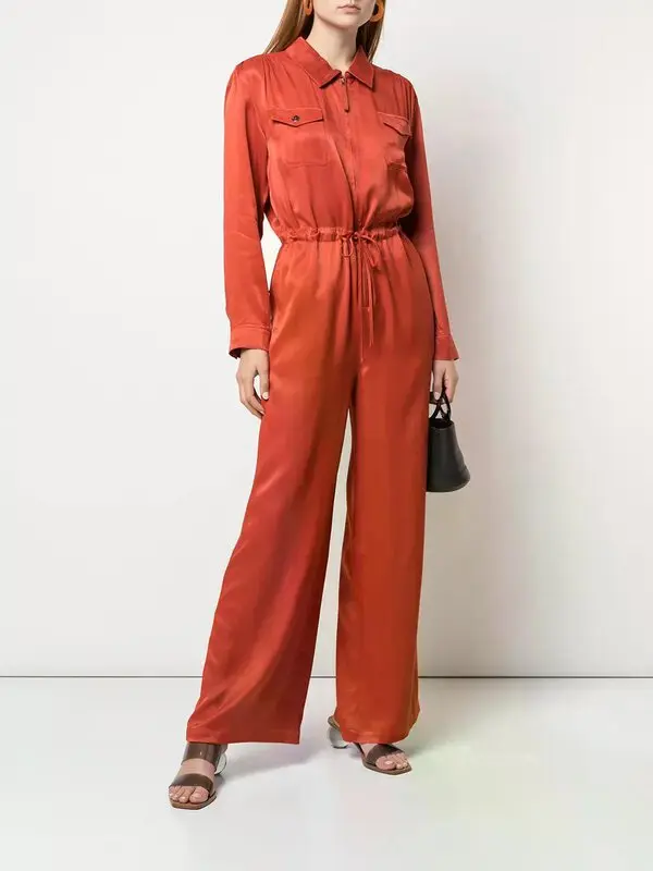 Opening Ceremony Zip-front Long-sleeve Jumpsuit