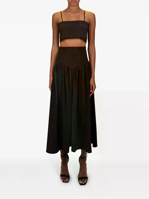 Azeeza Walton Crop Top - Brown
