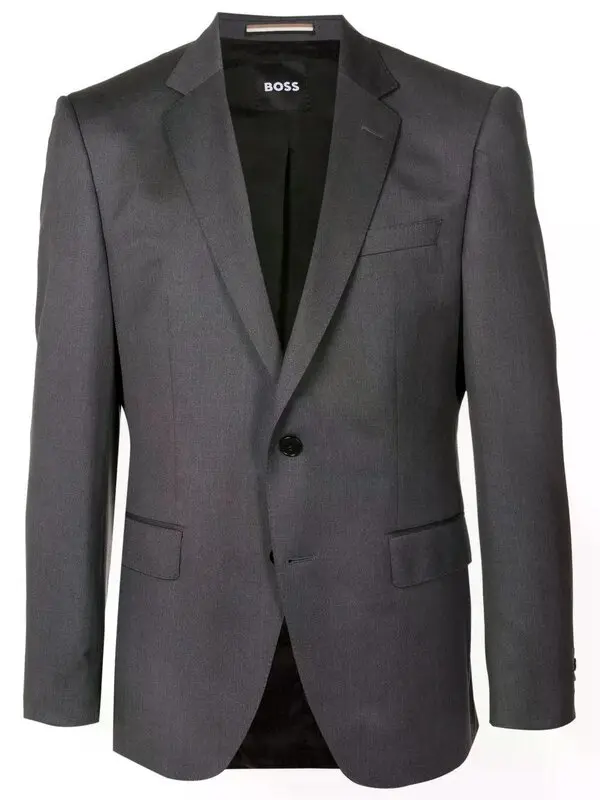 BOSS Single-breasted Fitted Blazer - Grey