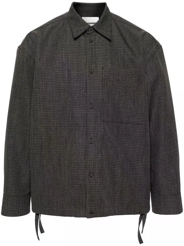 JIL SANDER Striped Wool Shirt Jacket