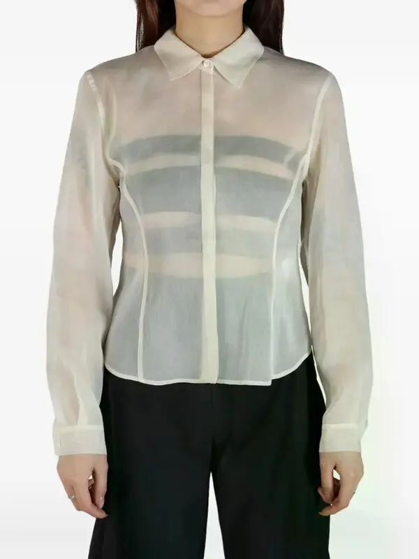 AMOMENTO Semi-sheer Shirt