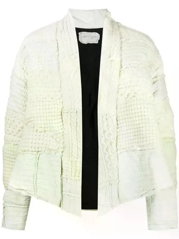 GREG LAUREN Patchwork-knit Wool Jacket
