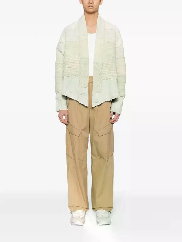 GREG LAUREN Patchwork-knit Wool Jacket