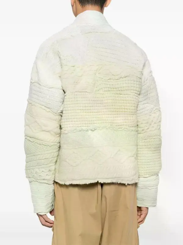 GREG LAUREN Patchwork-knit Wool Jacket