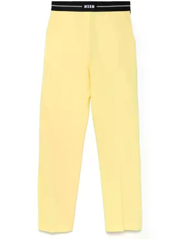 MSGM Logo-waistband Trousers