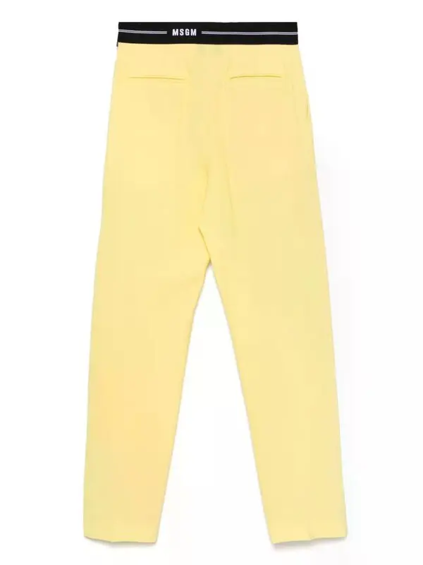 MSGM Logo-waistband Trousers