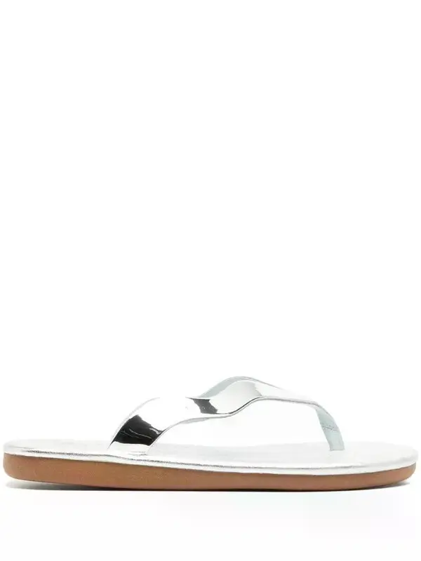 ANCIENT GREEK SANDALS Laconia Leather Sandals - Silver