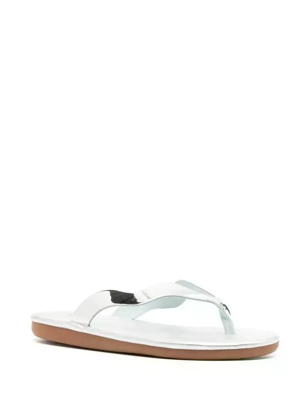 ANCIENT GREEK SANDALS Laconia Leather Sandals - Silver