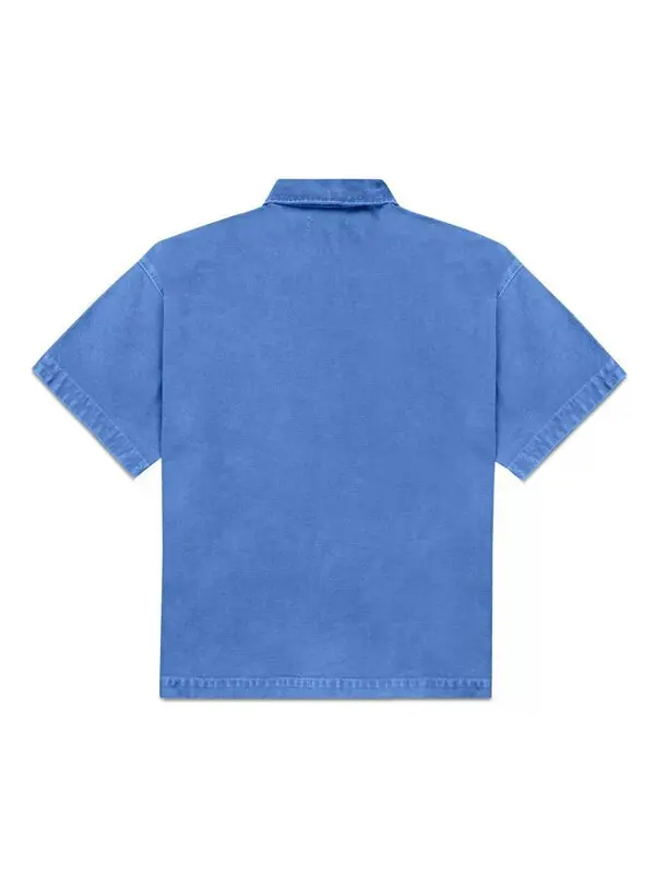 PURPLE BRAND Logo-embroidered Missing-pocket Polo Shirt