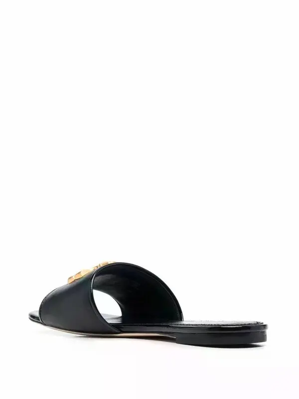 Tory Burch Eleanor Leather Slides - Black