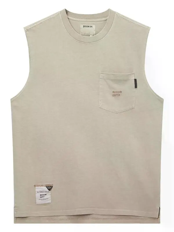 MUSIUM DIV. Sleeveless Pocket T-shirt