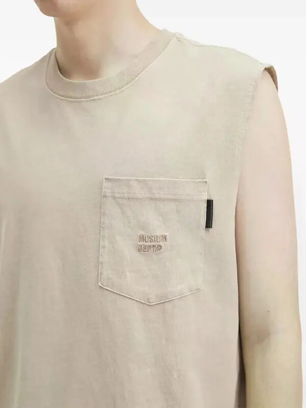 MUSIUM DIV. Sleeveless Pocket T-shirt