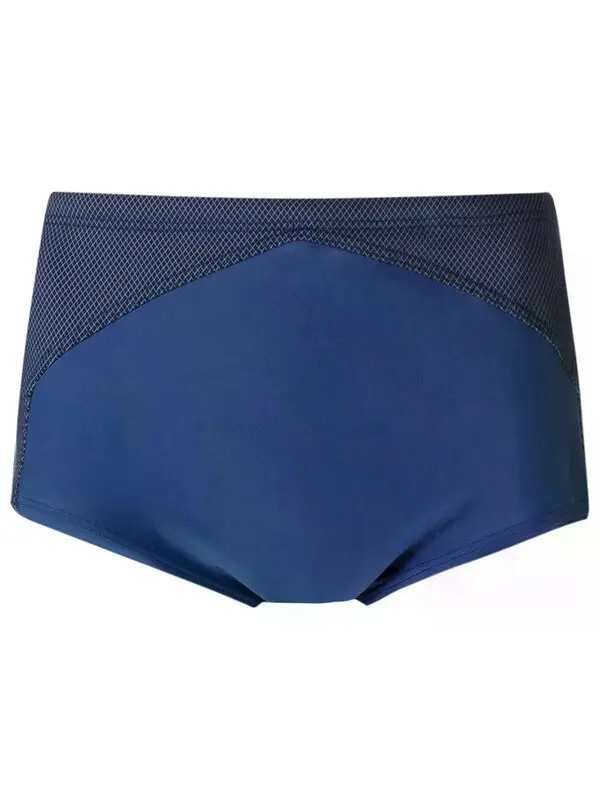 AMIR SLAMA Panelled Low-rise Swim Trunks - Blue