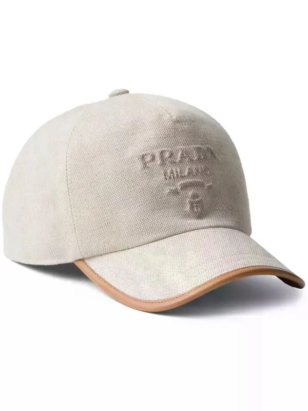 Prada Logo-embossed Cap - Neutrals