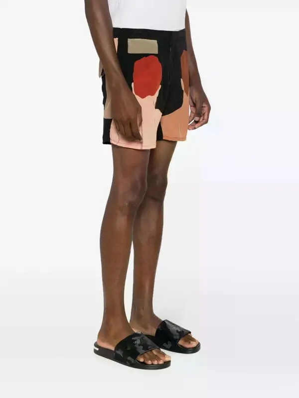 AMIR SLAMA Graphic-print Silk Shorts