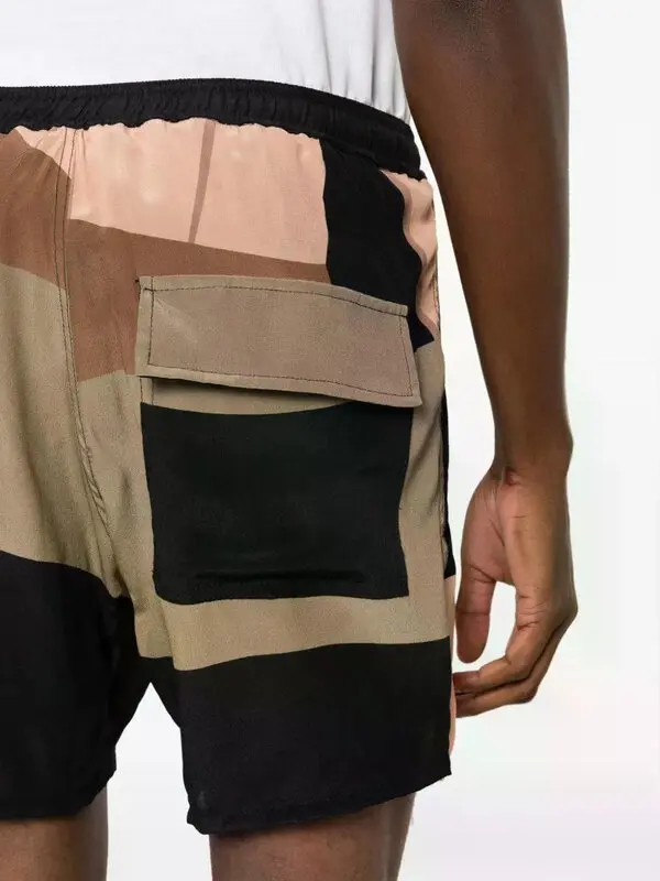AMIR SLAMA Graphic-print Silk Shorts