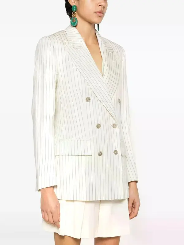 TOM FORD Striped Double-breasted Twill Blazer