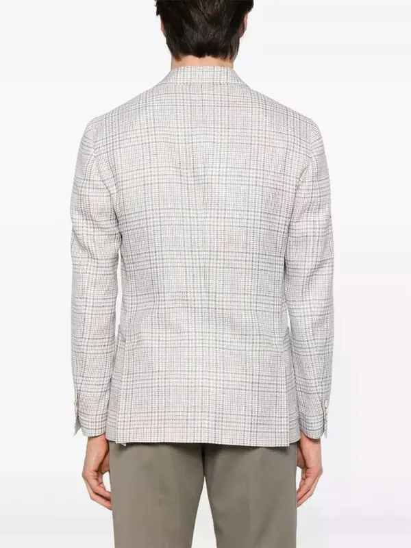 LARDINI Checked Blazer - Neutrals
