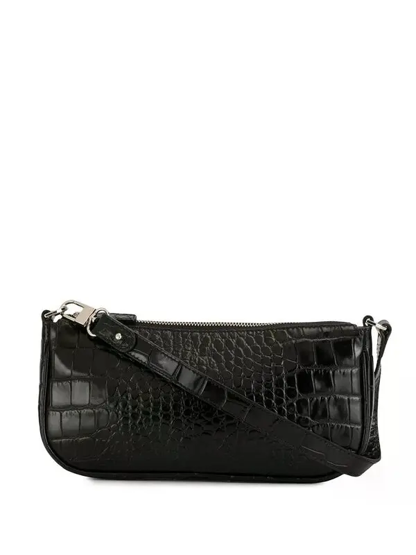 By Far Rachel Croc-effect Shoulder Bag - Black