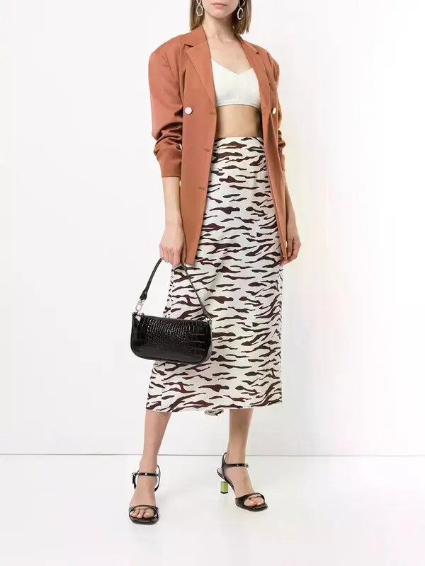 By Far Rachel Croc-effect Shoulder Bag - Black