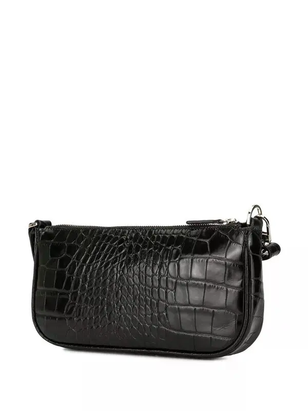 By Far Rachel Croc-effect Shoulder Bag - Black
